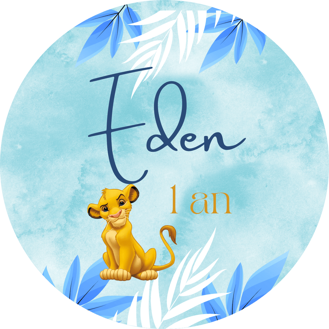 Stickers étiquettes autocollante ronde Animaux Savane Fille Baptême – L ...