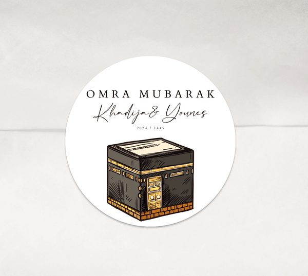 Stickers Omra Mubarak dessin Kaaba – L’Atelier Personnalisé